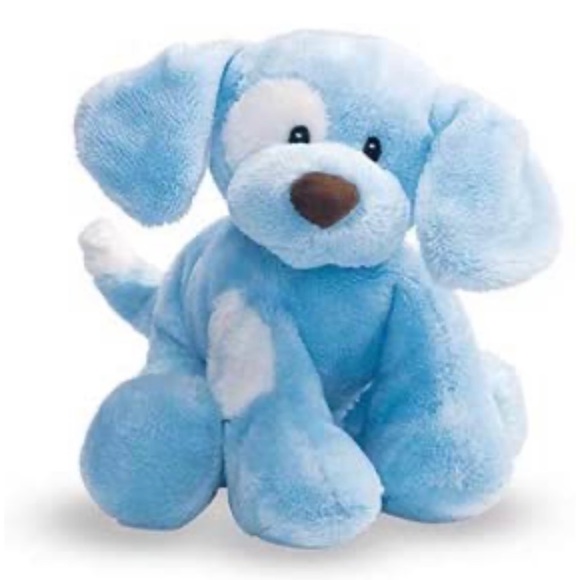 Gund | Toys | Baby Gund Spunky Plush Blue White Dog Plushy Infant ...